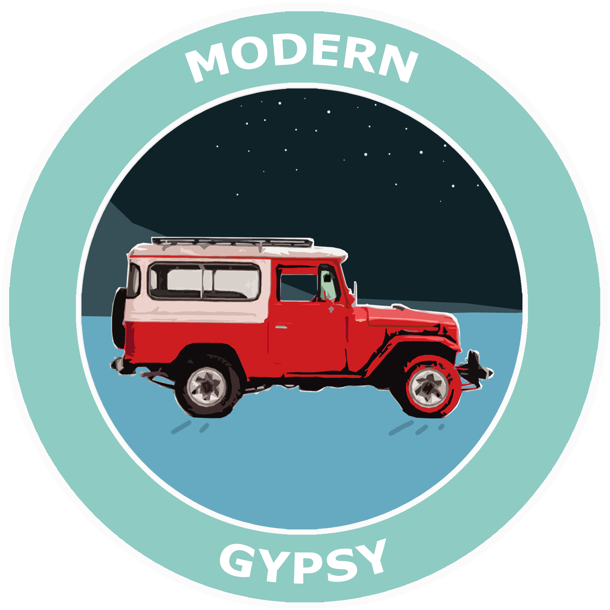 Modern Gypsy Red 4X4 - Car Truck Window Bumper Graphics Sticker Decal ...
