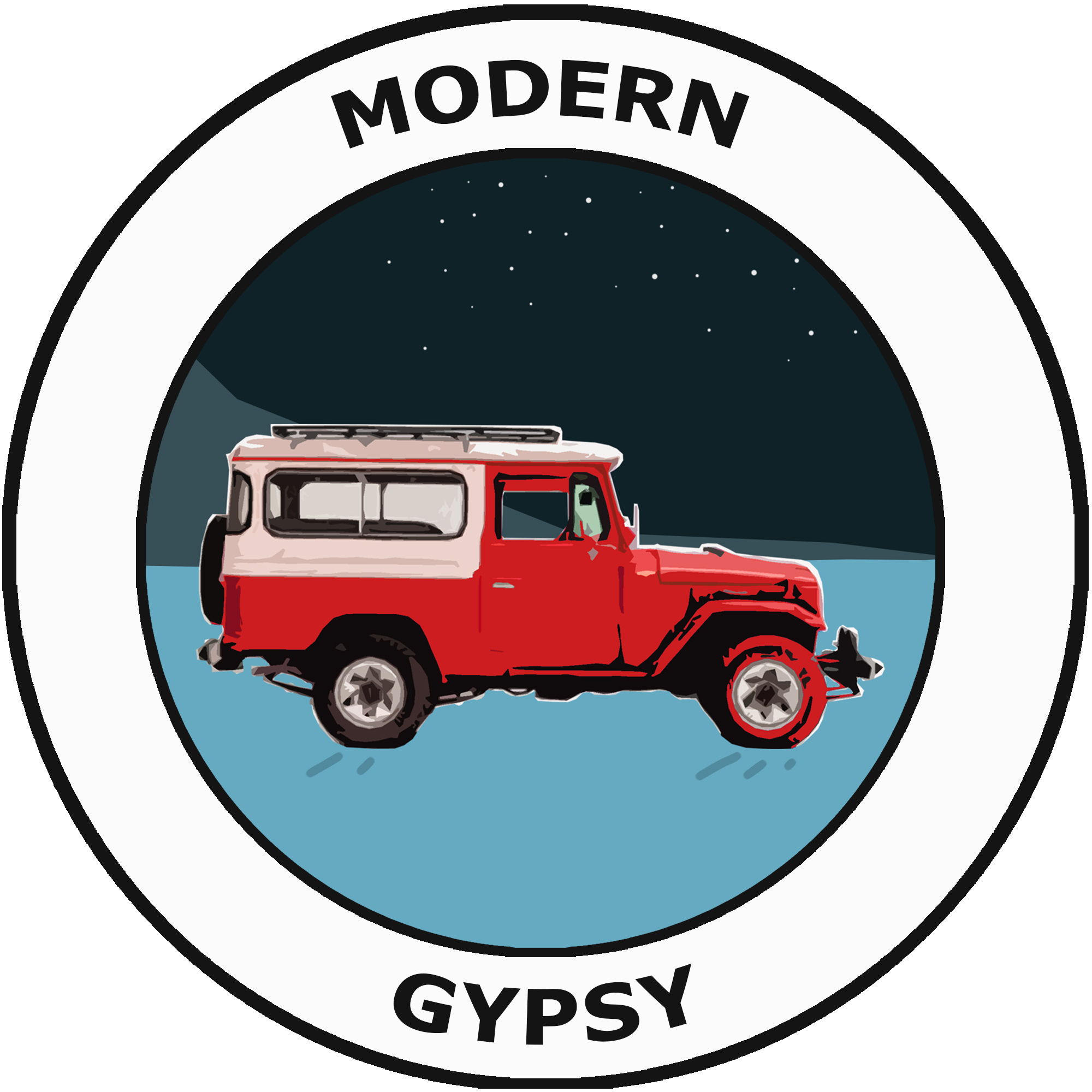Modern Gypsy Red 4X4 - Car Truck Window Bumper Graphics Sticker Decal ...