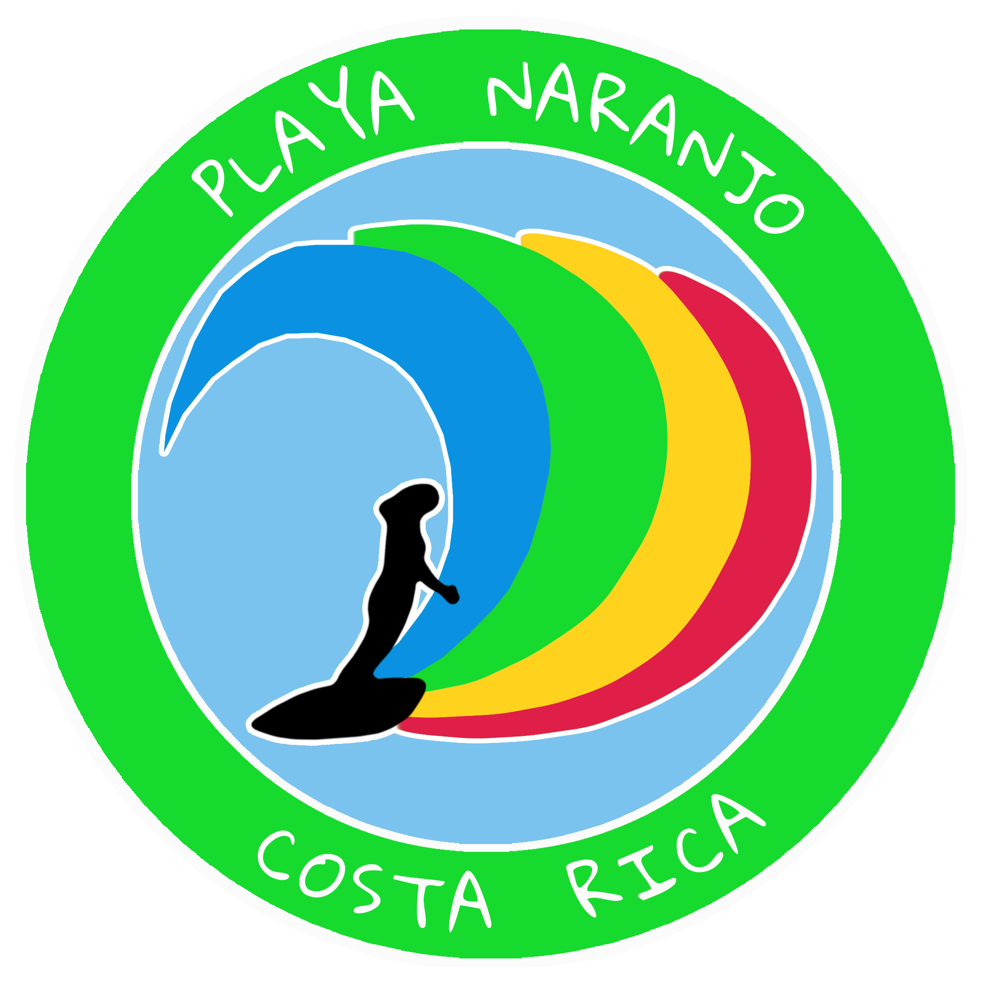 Playa Naranjo Costa Rica Surfer - Car Truck Window Bumper Graphics ...
