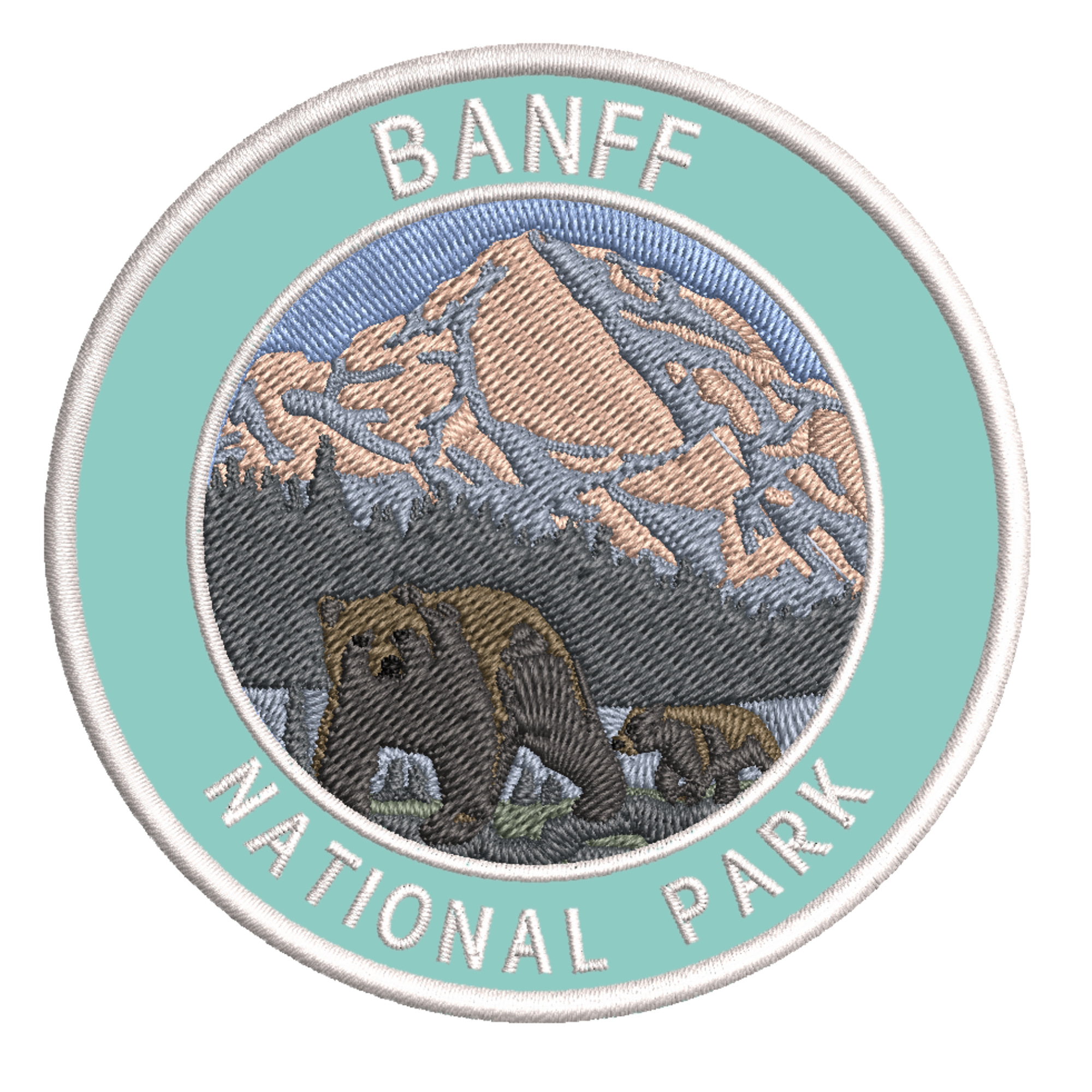 Banff National Park Patch Embroidered Iron-on Applique Souvenir Bear ...