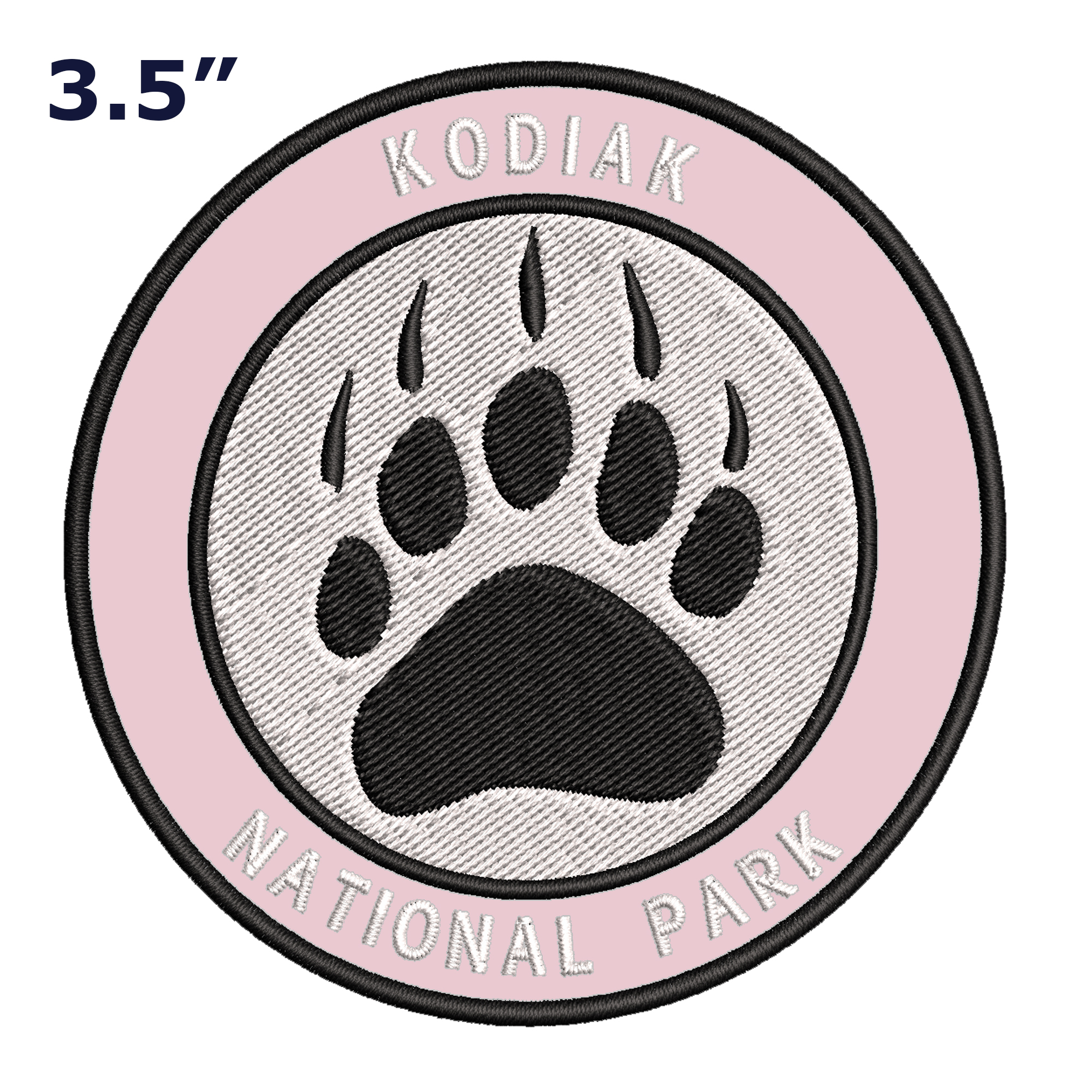 Kodiak Park Bear Patch Embroidered Iron-on Applique Nature Badge Wild ...
